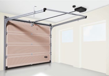 Install an insulated sliding sectional garage door